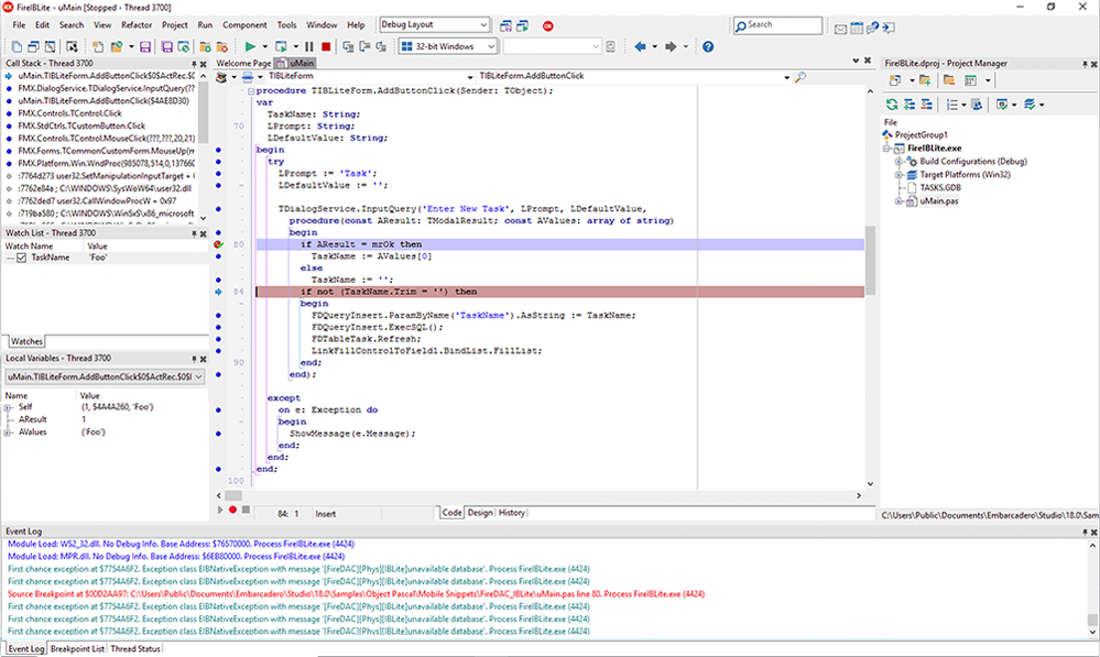 QuickBooks Online FireDAC Driver: FireDAC Components | Read, Write ...