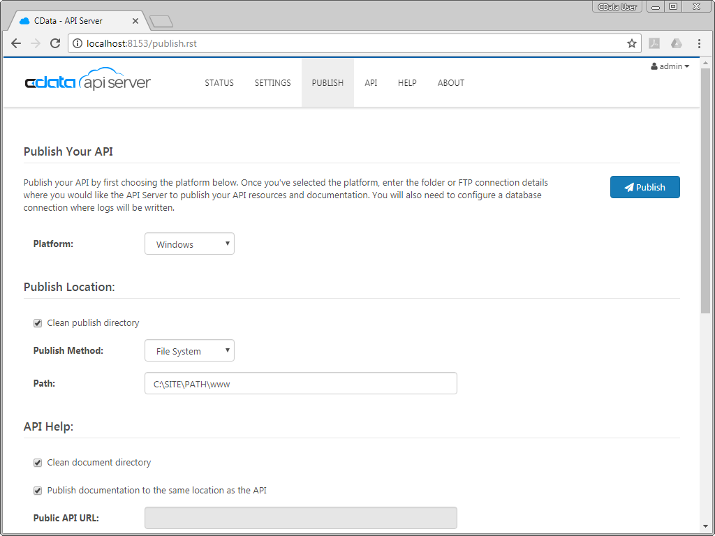 Publish Your APIs with API Server
