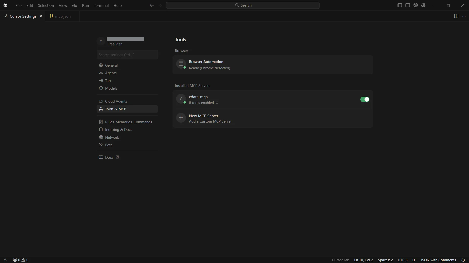 Integrate Cursor with Live Reckon Data via CData Connect AI