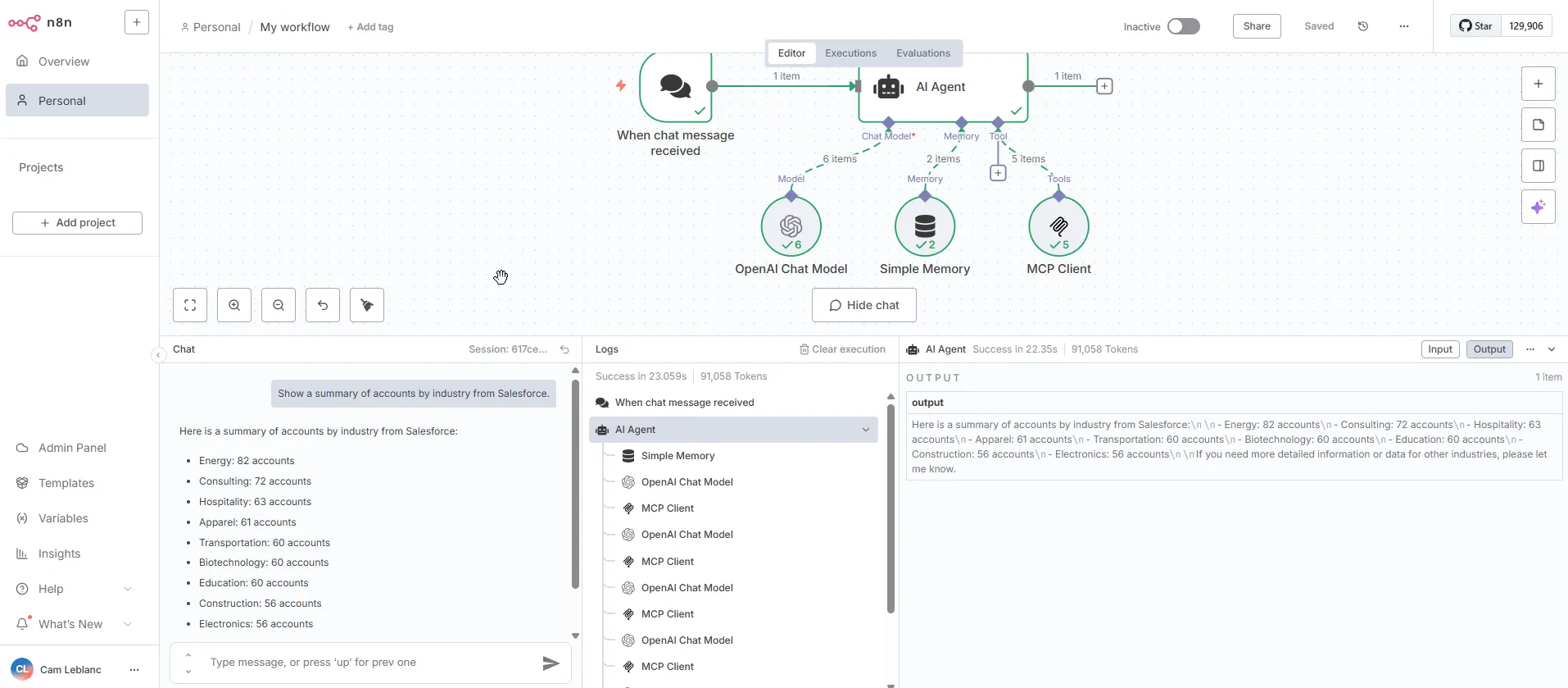 How to Connect to Live Dynamics 365 Data in n8n Workflows and Agents (via CData Connect AI)