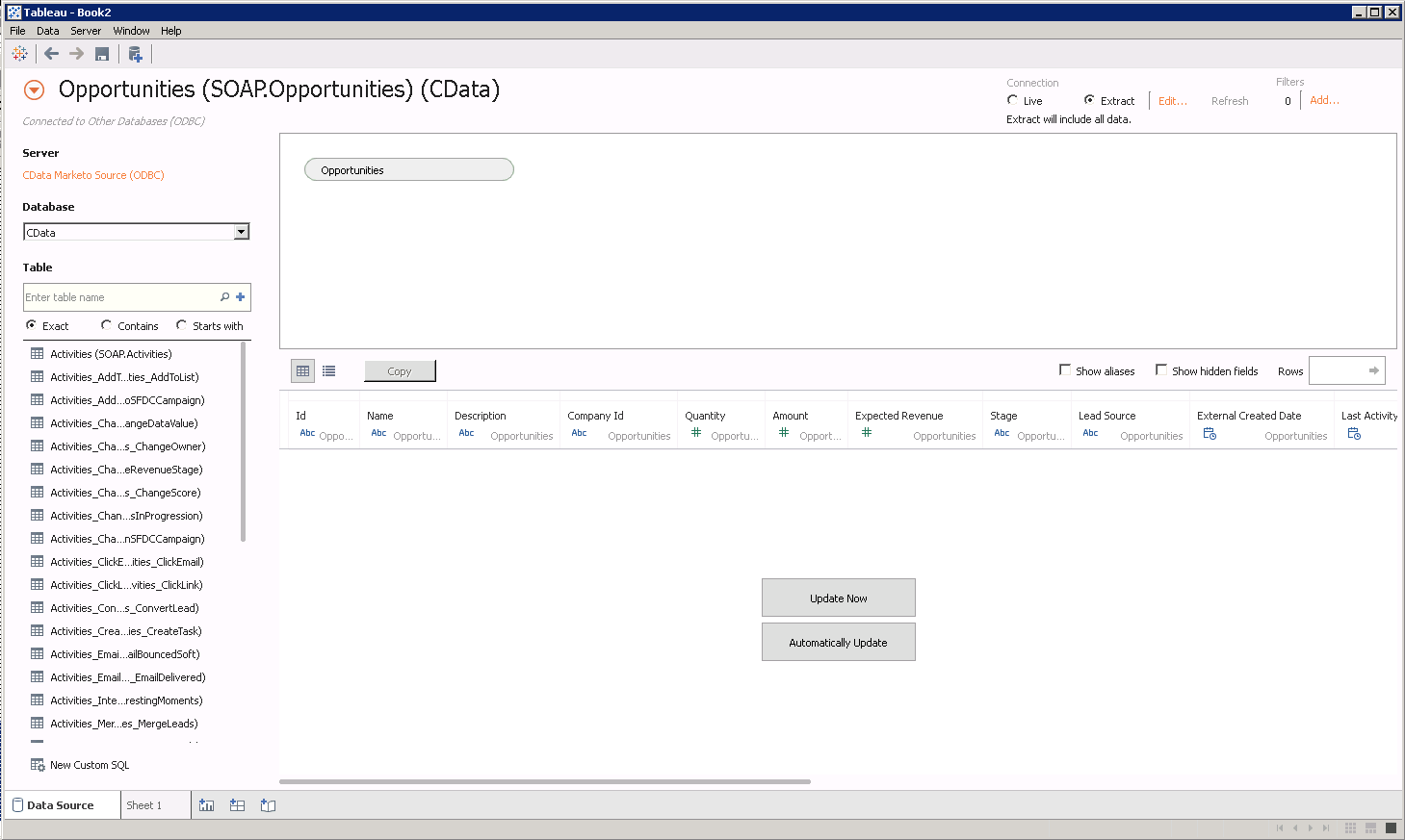 Getting Started with the CData ODBC Driver for Marketo