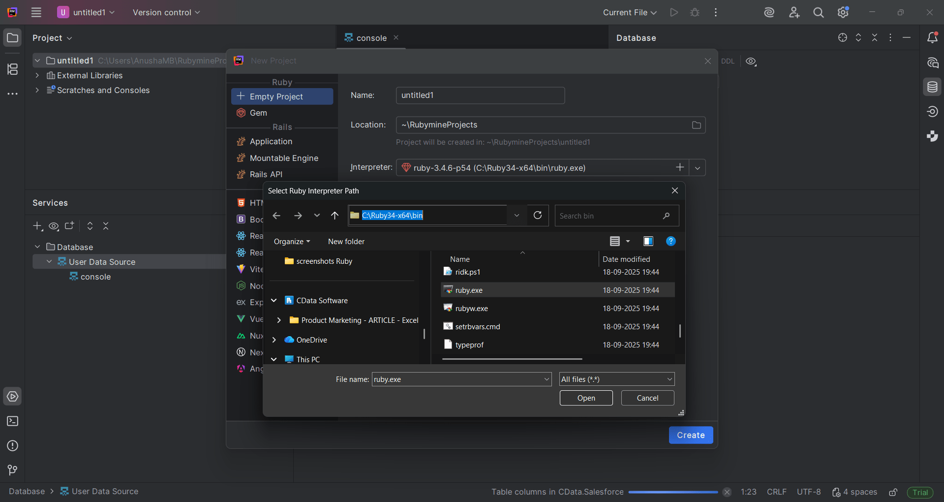 Integrate Google Cloud Storage with JetBrains RubyMine using CData JDBC ...