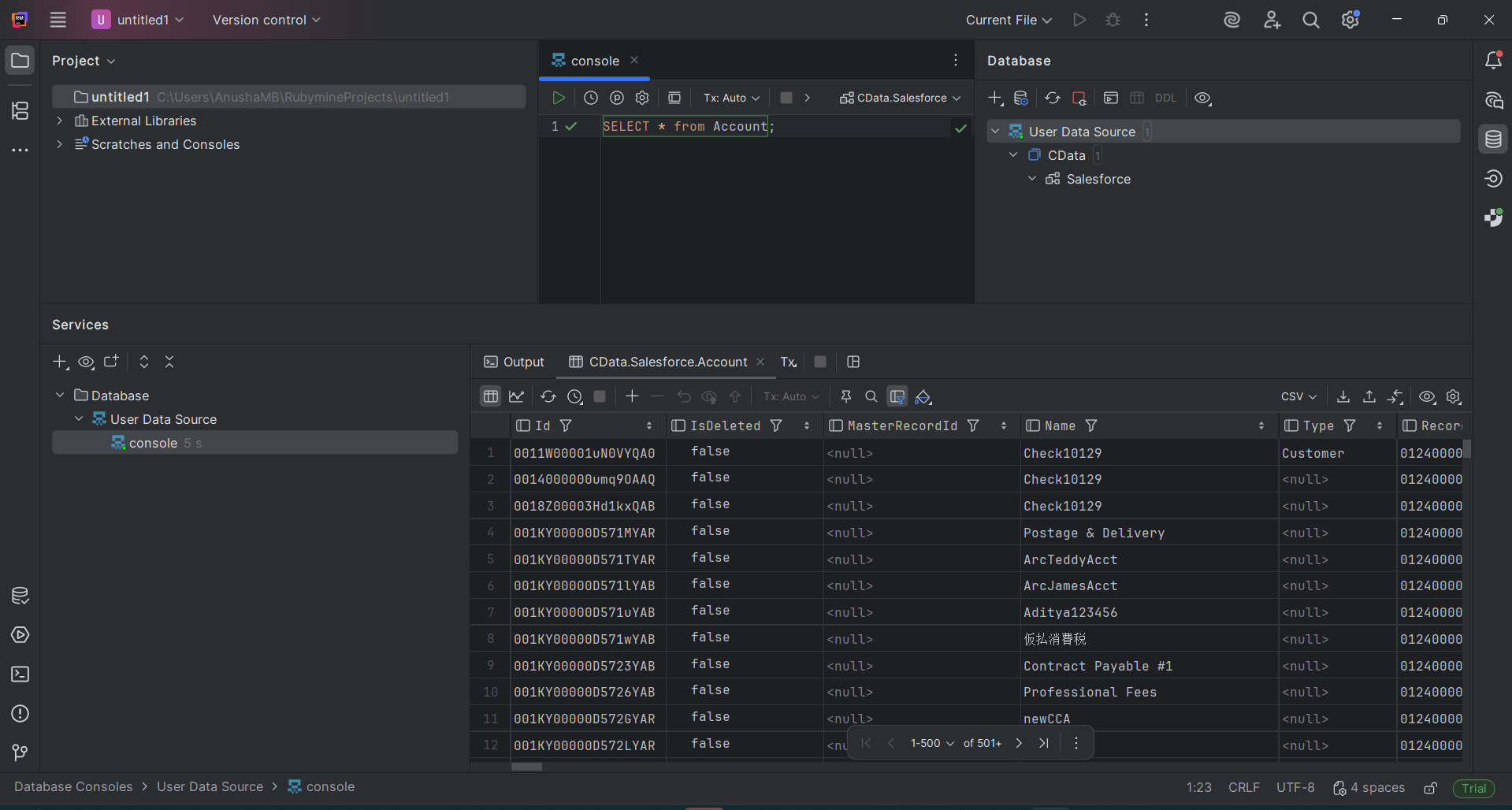 Integrate JSON with JetBrains RubyMine using CData JDBC Drivers
