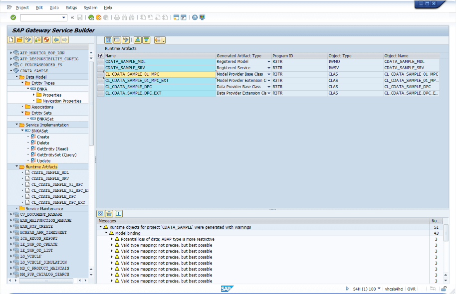 Cdata Sap Driver Deep Dive Use Sap Gateway Service Builder For Sap S 5460