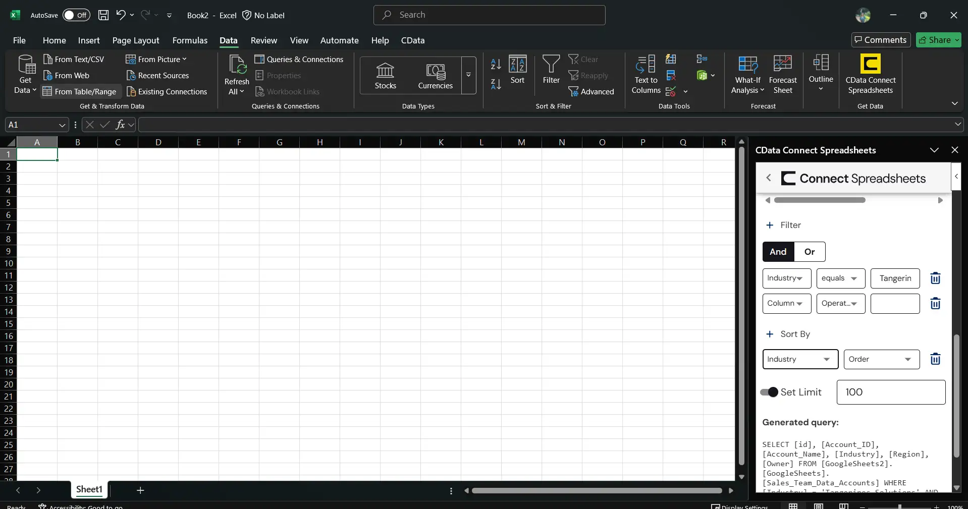 Access Live Workday Data in Excel (Desktop) through Connect Spreadsheets