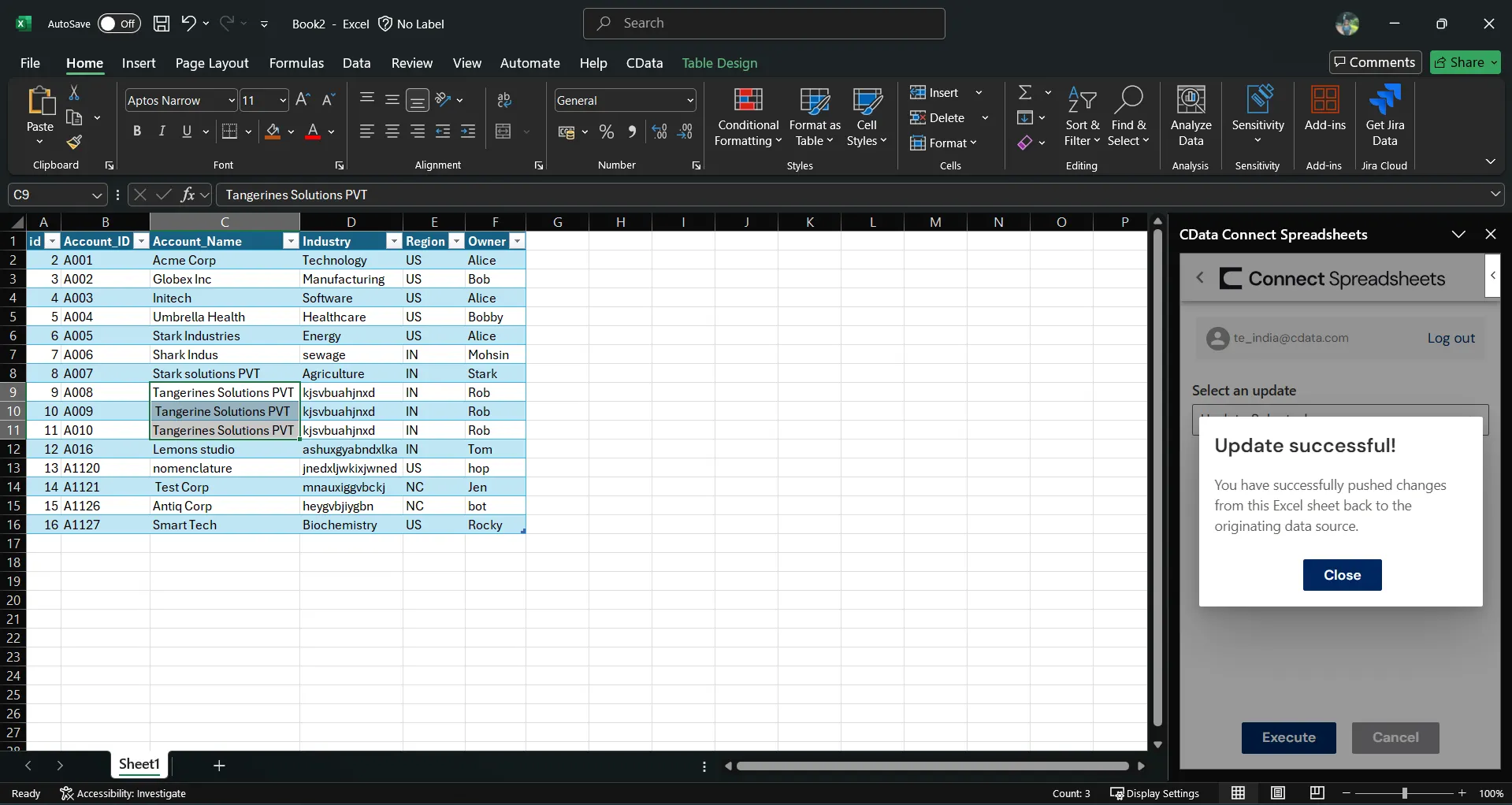 Access Live Workday Data in Excel (Desktop) through Connect Spreadsheets