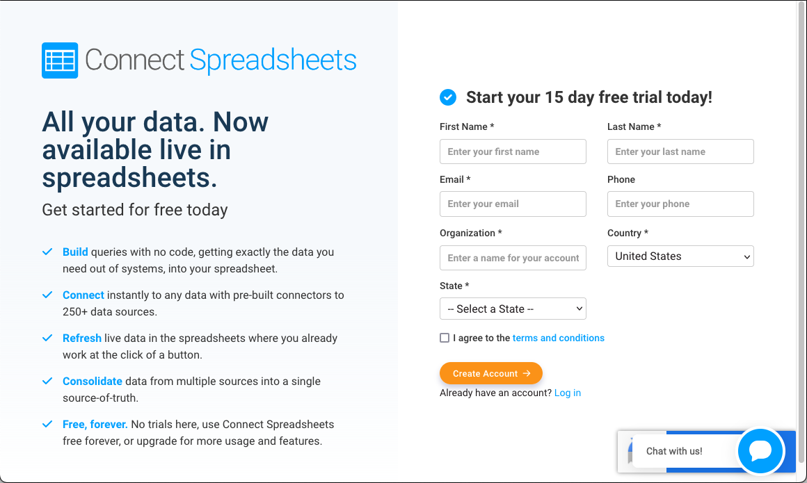 Connect Spreadsheets Getting Started Guide